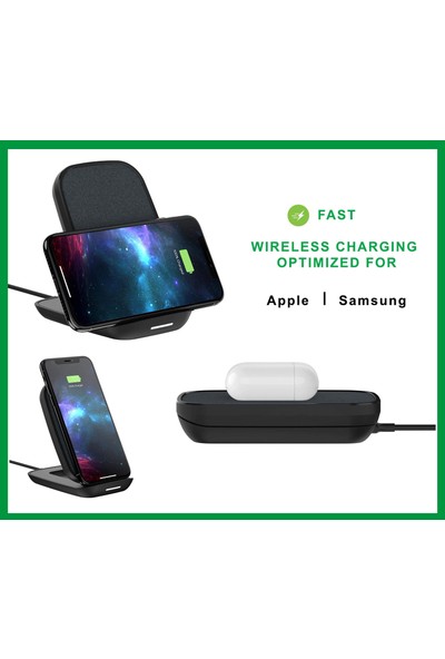 Mophie Qi 10W Kablosuz Wireless Hızlı Şarj Standı Apple Airpods Kulaklık iPhone 12 iPhone SE / iPhone 11 / Pro / X / 8 Galaxy S20 S10 S9 S8 Note20 Note10 Mophie Qi 10W Kablosuz Wireless Hızlı Şarj Standı Apple Airpods Kulaklık iPhone 12 iPhone SE / iPhone 11 / Pro / X / 8 Galaxy S20 S10 S9 S8 Note20 Note10