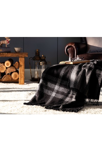 Madame Coco Katriane Tv Battaniyesi - Antrasit - 130 x 170 cm.