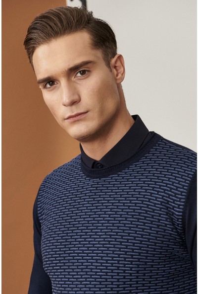 Altınyıldız Classics Standart Fit Bisiklet Yaka Düz Triko Kazak