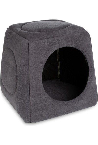Twobox Gri 3 Fonksiyonlu Kedi Evi Kedi Yatağı