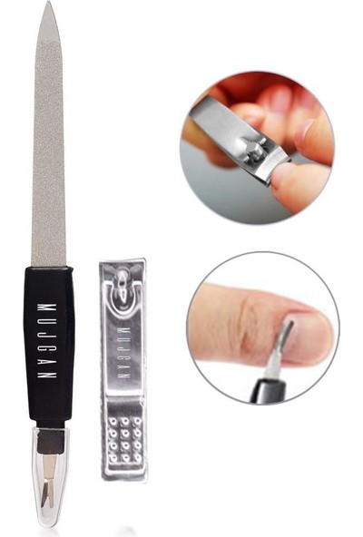 Mujgan 2'li Manikür Seti Orta Boy Tırnak Makası & Et Itici Uçlu Törpü Mujgan Mujgan 2'li Manikür Seti Orta Boy Tırnak Makası & Et Itici Uçlu Törpü Mujgan