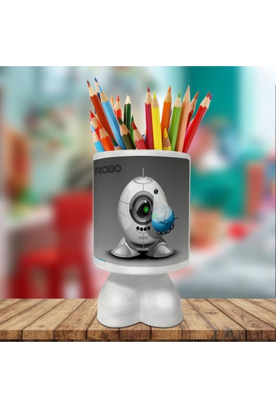 Asilmeydan Yapay Zeka Robot Baskılı Ayaklı Seramik KALEMLIK-126852 Asilmeydan Yapay Zeka Robot Baskılı Ayaklı Seramik KALEMLIK-126852
