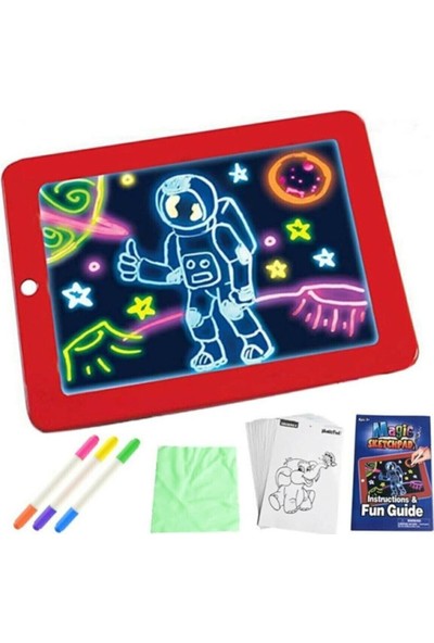 Chermik Sihirli Işıklı Kalemli Çocuk Eğitici Pad