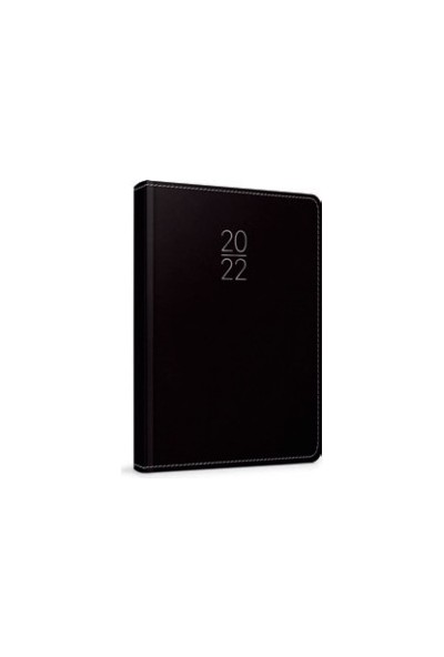 Gıpta 2022 Günlük Çizgili Ajanda 100-ESK Siyah 14 x 20 cm