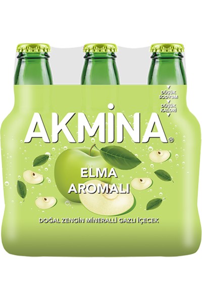 Akmina Elma Aromalı Maden Suyu 6x 200 ml Akmina Elma Aromalı Maden Suyu 6x 200 ml