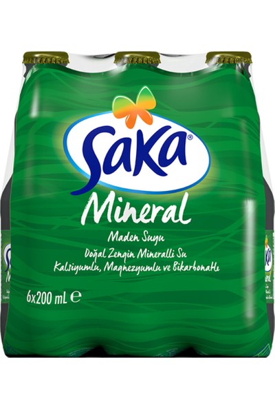 Saka Doğal Maden Suyu 6 x 200 ml