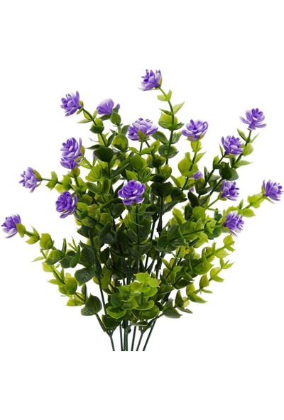 Nettenevime Yapay Çiçek Mor Mineli Şimşir Dekoratif Yapay Bitki