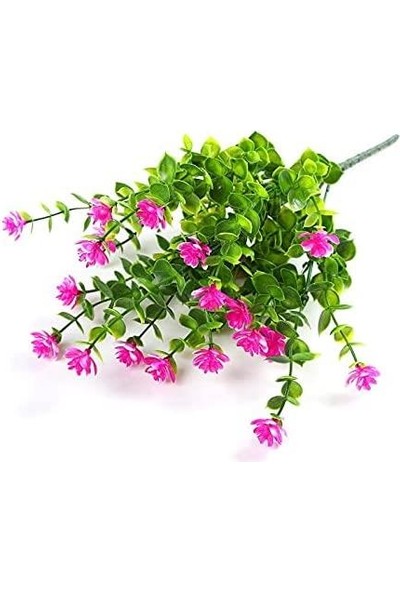 Nettenevime Yapay Çiçek Pembe Mineli Şimşir Dekoratif Yapay Bitki