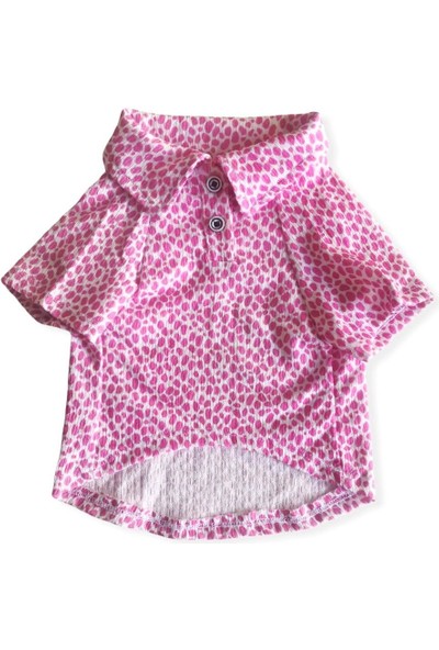 Kemique Pink Leo Neo Polo Yaka Tişört Köpek Kıyafeti Köpek Elbisesi Xl