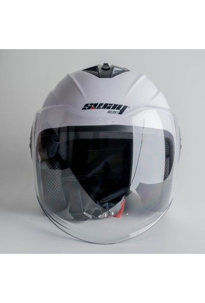Sway 617 Beyaz Açık Motosiklet Kaskı Sway 617 Beyaz Açık Motosiklet Kaskı