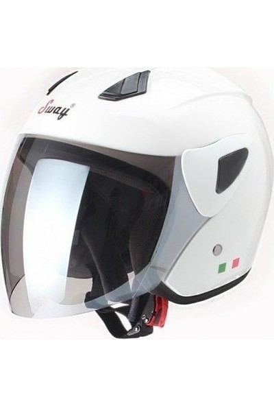 Sway 706 Beyaz Açık Motosiklet Kaskı