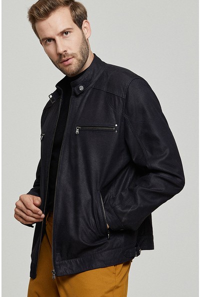 Derimod Maxım Erkek Deri Baskılı Ceket Derimod Maxım Erkek Deri Baskılı Ceket