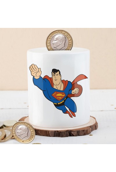 Asilmeydan Uçan Superman Kahraman Çocuklara Birikim Kumbarası-Superman