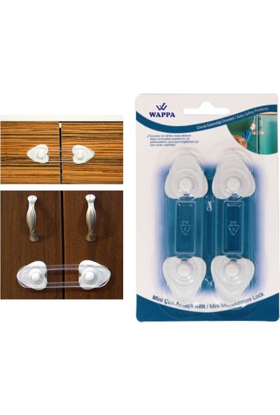 Wappa Mini Çok Amaçlı Kilit 4 Adet Wappa Mini Çok Amaçlı Kilit 4 Adet