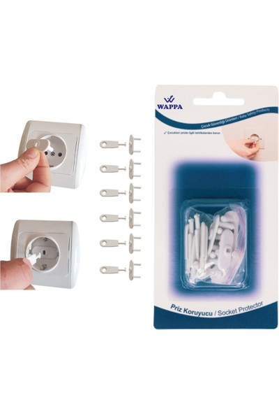 Wappa Gizli Priz Koruyucu, Priz Kapatıcı 12 Adet Wappa Gizli Priz Koruyucu, Priz Kapatıcı 12 Adet
