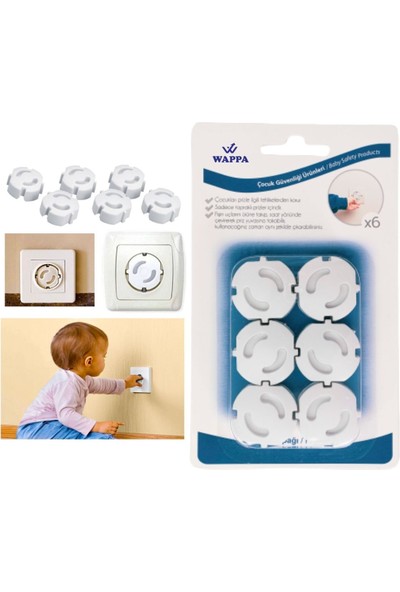 Wappa Priz Kapağı, Priz Koruyucu, Priz Kapatıcı 12 Adet Wappa Priz Kapağı, Priz Koruyucu, Priz Kapatıcı 12 Adet