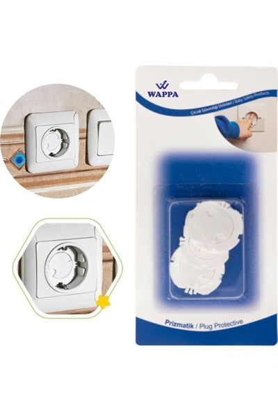 Wappa Prizmatik, Priz Koruyucu, Priz Kapatıcı 12 Adet Wappa Prizmatik, Priz Koruyucu, Priz Kapatıcı 12 Adet