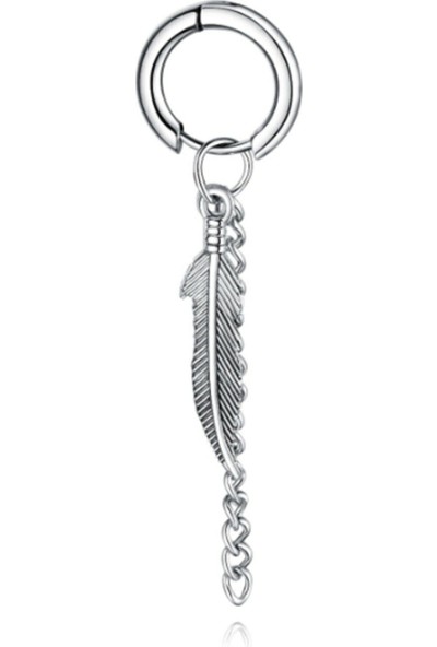 Takıconcept Çelik Sallantılı Kartal Tüyü Küpe