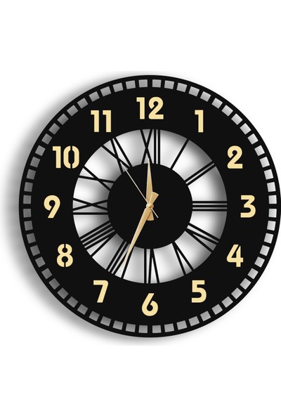 Lupokraft Dekoratif Aynalı Duvar Saati 50 x 50 cm + Vazo Tablo