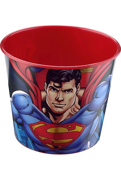 Morevia Plast Superman Lisanslı Renkli Baskılı Mısır Cips Kovası Morevia Plast Superman Lisanslı Renkli Baskılı Mısır Cips Kovası