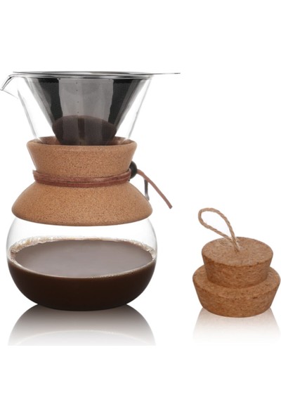 Linan Ware Chemex Filtre Kahve Demleme Çelik Filtre Aparatlı Cam 800 ml Linan Ware Chemex Filtre Kahve Demleme Çelik Filtre Aparatlı Cam 800 ml