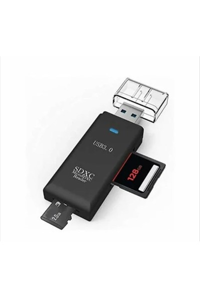 Tekno İstanbul USB 3.0 Çoklu Hafıza Kart Okuyucu - USB 3.0 Micro Sd / Tf / Sd Tekno İstanbul USB 3.0 Çoklu Hafıza Kart Okuyucu - USB 3.0 Micro Sd / Tf / Sd