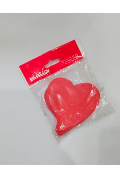 Platin Yapışkansız Kalpli Not Kağıdı Kırmızı 50'li