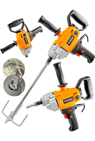 Anadolu Strong Anadolustrong ANS1084 1100 W Yüksek Devirli Elektrikli Alçı Boya ve Harç Karıştırıcı Mikser Anadolu Strong Anadolustrong ANS1084 1100 W Yüksek Devirli Elektrikli Alçı Boya ve Harç Karıştırıcı Mikser