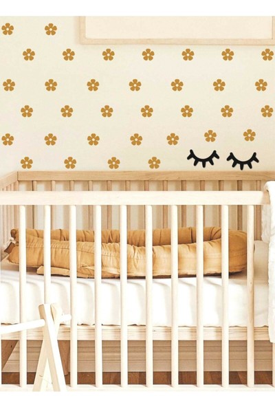 Dekolive Sevimli Çiçek Sticker (60 Adet) ve Siyah Ahşap Kirpik Konsept Dekolive Sevimli Çiçek Sticker (60 Adet) ve Siyah Ahşap Kirpik Konsept