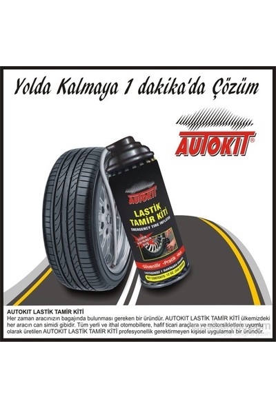 Otom Autokıt Lastik Tamir Kiti 340 gr (Güvenilir-Pratik-Hızlı)