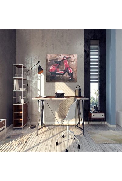 Tablo Life Vespa - Yağlı Boya Dokulu Tablo