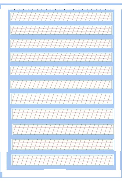Mopak A4 Güzel Yazı Defteri Eğik Klavuz Çizgili 50 Yp