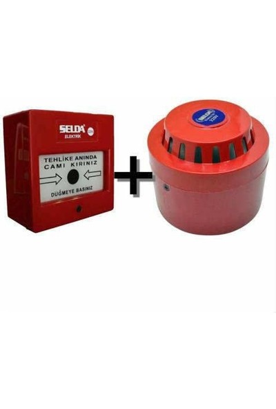 Selda 220 V Yangın Ihbar Butonu ve Ikaz Sireni Selda 220 V Yangın Ihbar Butonu ve Ikaz Sireni