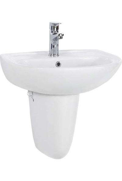 Creavit TP150 Delikli Lavabo 40X50 cm + SG265 Sedef Yarım Ayak