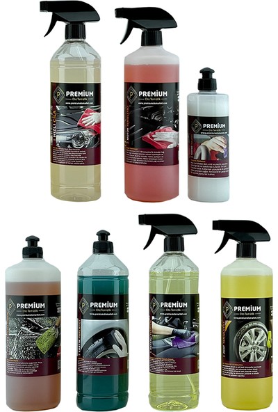 Premium Oto Market 7'li Bakım ve Temizlik Seti 1 Lt