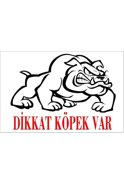 Altın Pati Dikkat Köpek Var Uyarı Levhası (Bulldog) Altın Pati Dikkat Köpek Var Uyarı Levhası (Bulldog)
