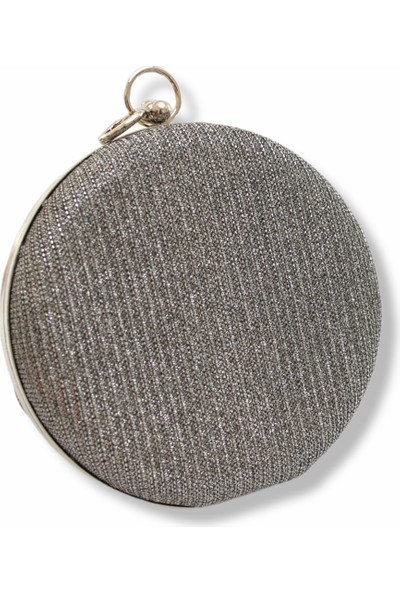 Volder Taşlı Simli Yuvarlak Abiye Çanta Volder Taşlı Simli Yuvarlak Abiye Çanta