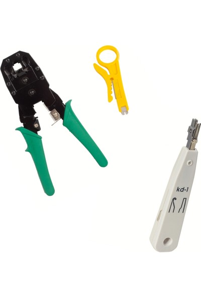 Usin Krone Kep Kep Pense + RJ45 RJ11 Cat5 Cat6 Data Bilgisayar Kablosu Jack Sıkma Pensesi+ Kablo Soyucusu Set Usin Krone Kep Kep Pense + RJ45 RJ11 Cat5 Cat6 Data Bilgisayar Kablosu Jack Sıkma Pensesi+ Kablo Soyucusu Set