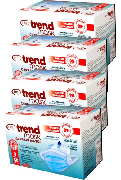 Trend Trendmask Cerrahi Maske 4X50'Lİ Kutu