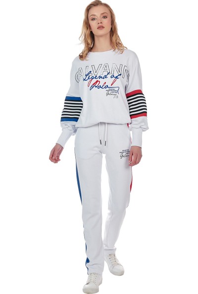 Galvanni Kadın Beyaz Eşofman Takımı - Nopa Galvanni Kadın Beyaz Eşofman Takımı - Nopa