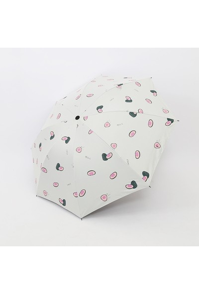 Zsykd Küçük Taze Güneş Şemsiyesi Kadın Güneş Şemsiyesi (Avokado Beyaz) (Yurt Dışından)