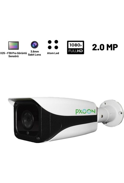 Pxoon 2.0mp Metal Kasa Atom LED 1080P Full Hd Ahd Güvenlik Kamerası Pxoon 2.0mp Metal Kasa Atom LED 1080P Full Hd Ahd Güvenlik Kamerası