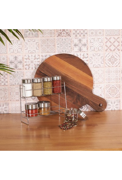 Karaca Steel 8 Parça Cam Baharat Takımı Karaca Steel 8 Parça Cam Baharat Takımı