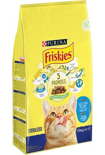 Friskies Somonlu Ve Sebzeli Kısırlaştırılmış Kedi Maması 10Kg Friskies Somonlu Ve Sebzeli Kısırlaştırılmış Kedi Maması 10Kg