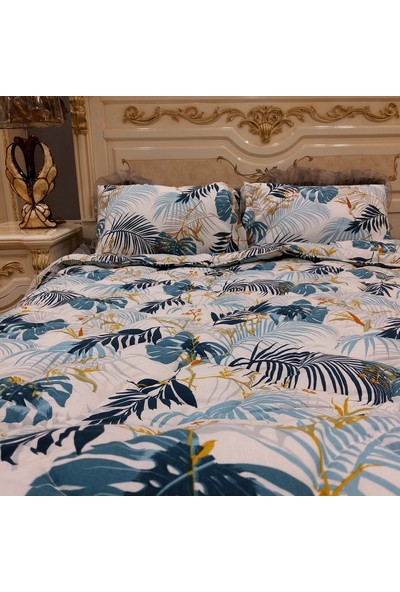Palmiye El Sarması Çift Kişilik Uyku Seti Lüks Ranforce Kumaş Palmiye El Sarması Çift Kişilik Uyku Seti Lüks Ranforce Kumaş