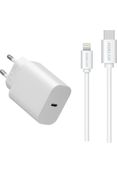 Hytech HY-XE40PD 20W Apple iPhone Hızlı Şarj Adaptörü + iPhone Şarj Kablosu Hytech HY-XE40PD 20W Apple iPhone Hızlı Şarj Adaptörü + iPhone Şarj Kablosu
