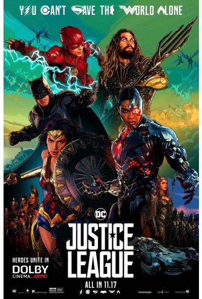 Aktuel Accessories Justice League (2017) 50 x 70 Poster Backstreet