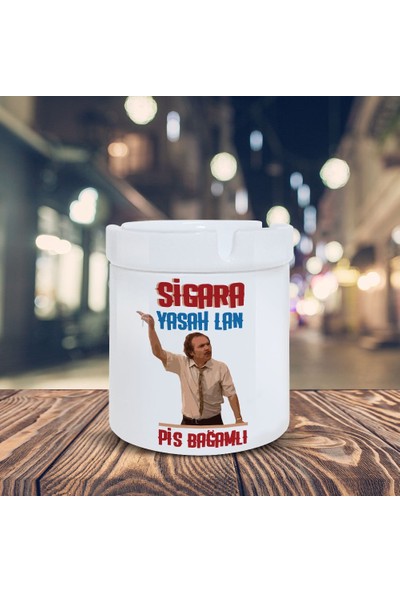 Asilmeydan Burhan Altıntop Küllük Pis Bağamlı Baskılı Kül Tablası K-51