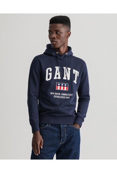 Gant Erkek Lacivert Regular Fit Uzun Kollu Sweatshirt 2047069.433 Gant Erkek Lacivert Regular Fit Uzun Kollu Sweatshirt 2047069.433