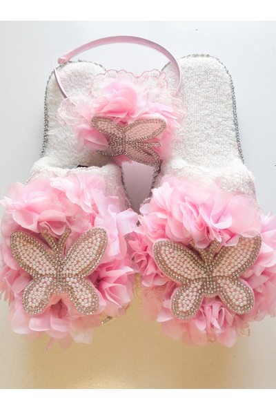 Brn Tasarım Lohusa Terlik Taç Seti